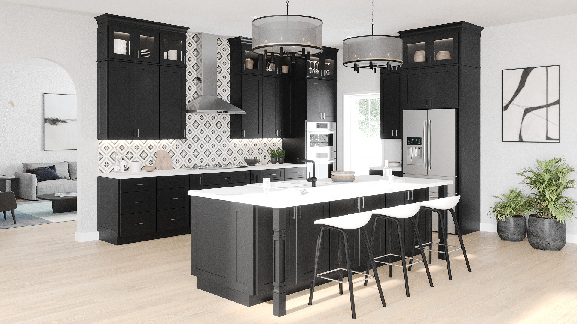 Black Shaker Kitchen Cabinets | Ready-to-Assemble