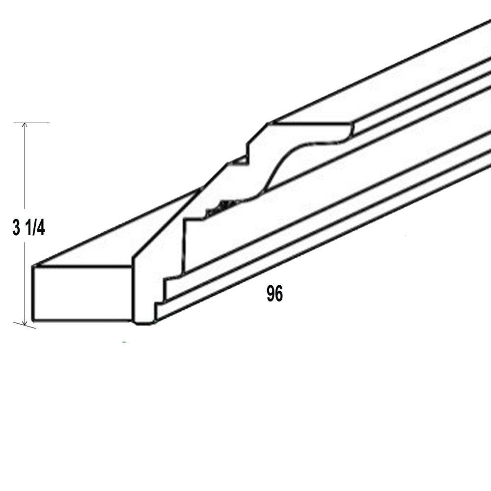 Chocolate Merlot CCM8 Classic Crown Molding 3 1/4x96 RTA Cabinet ...