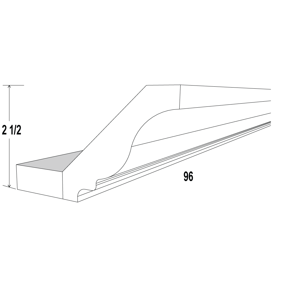 Chocolate Merlot ACM8 Crown Molding 2 1/2x96 RTA Cabinet | Kitchen ...