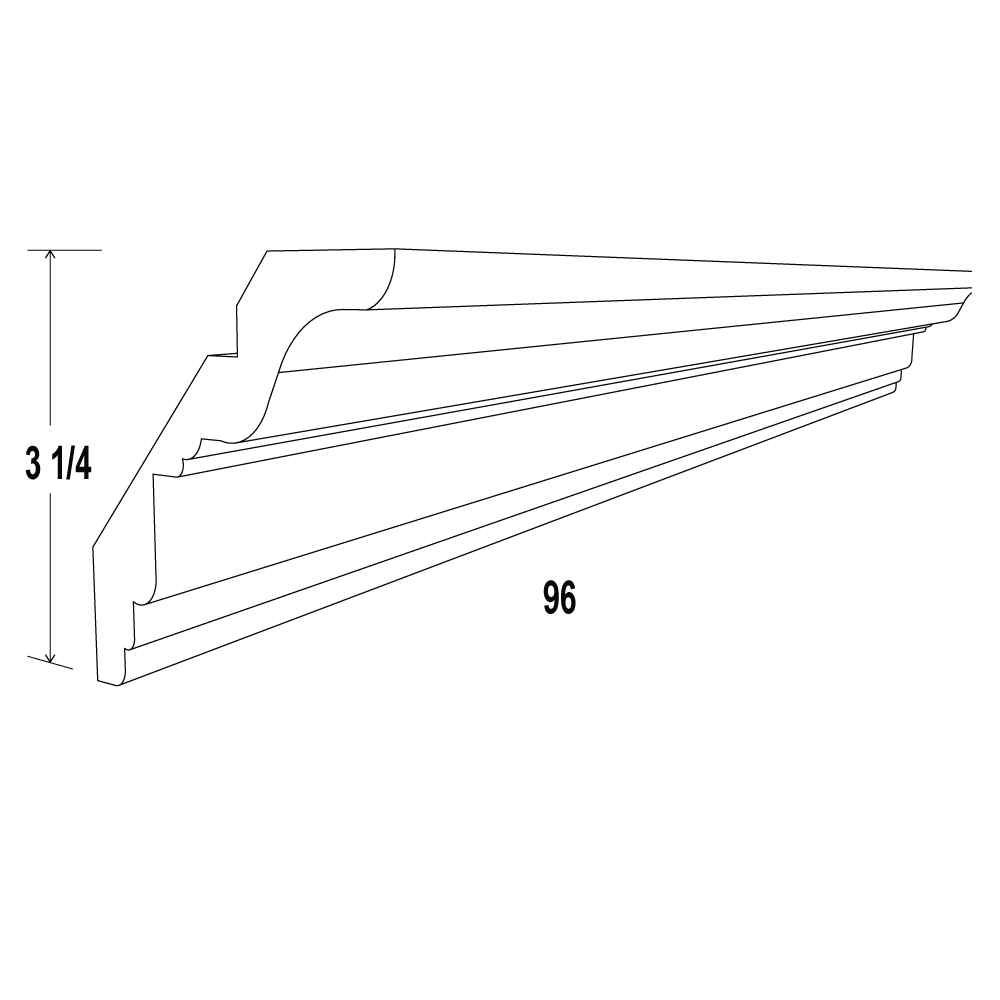 Chocolate Merlot CCM8 Crown Molding 3 1/4x96 RTA Cabinet | Kitchen ...